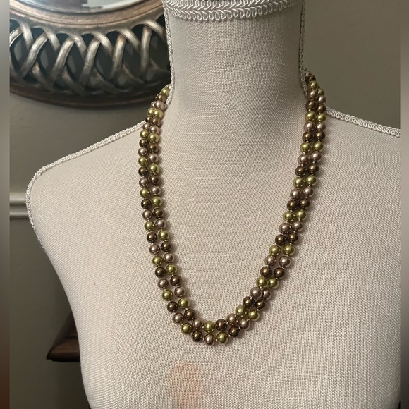 Kissaka | Accessories | 48 Kissaka Multigolden Bronze Pearl Necklace ...